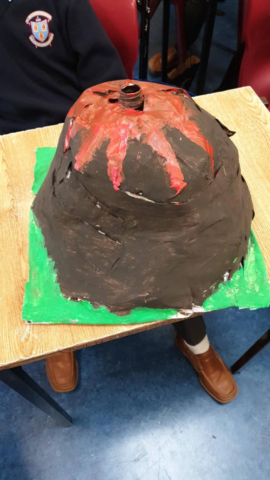 First Years Create Model Volcanoes- Pics – St. Patrick's Classical School