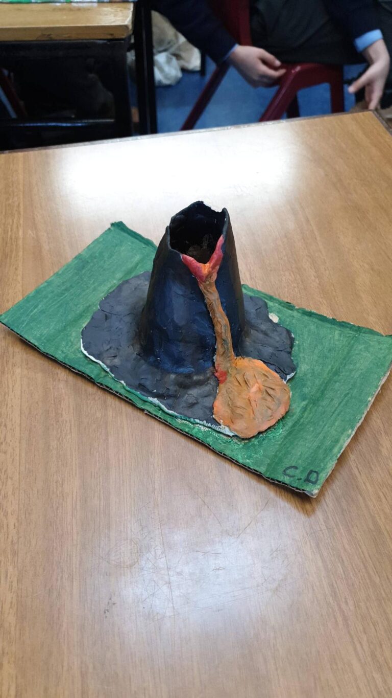 First Years Create Model Volcanoes- Pics – St. Patrick's Classical School