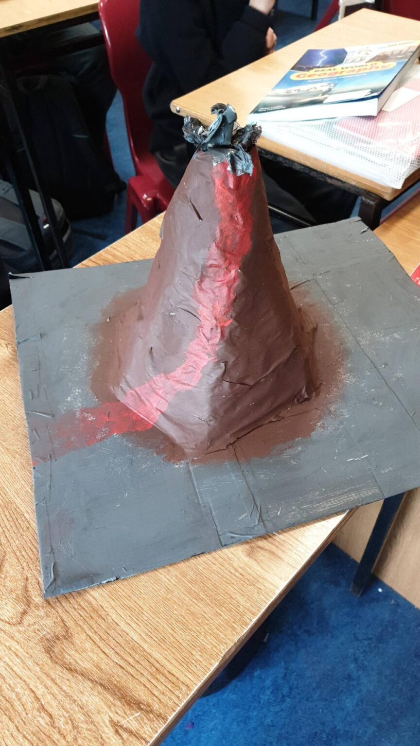 First Years Create Model Volcanoes- Pics – St. Patrick's Classical School